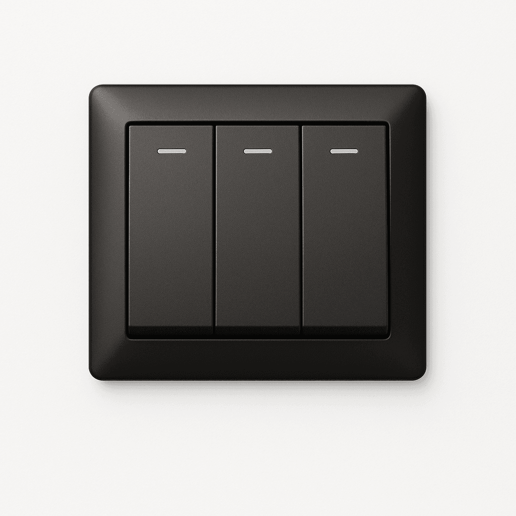 Switch outlet 3 Gang 1 - 13A (Black) | BlueSea Hardware