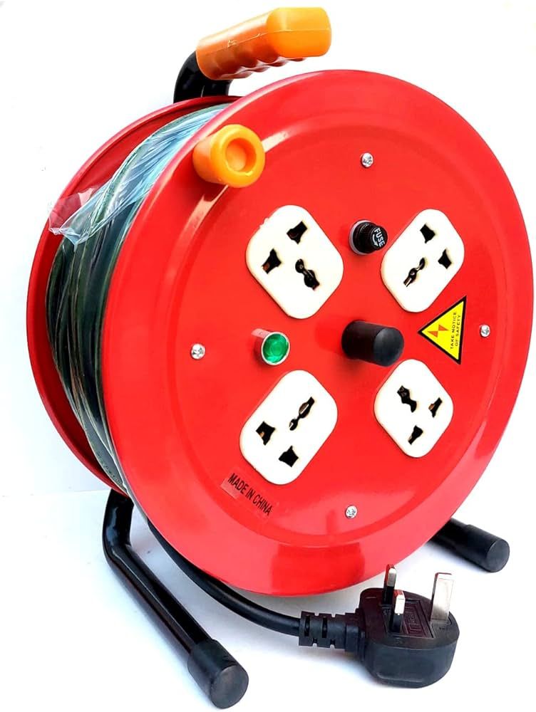 Extension cord reel 40M 13A 3 pin socket cable 2*2.5mm2 50meters ...